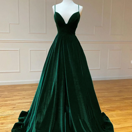 Emerald Green Velvet Formal Occasion Dress Evening Gown on Luulla