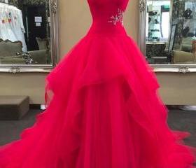 Red Pageant Dress Long Evening Gowns on Luulla