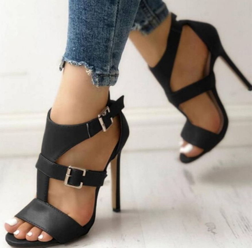 Peep Toe High Heel Women Sandals Shoes on Luulla