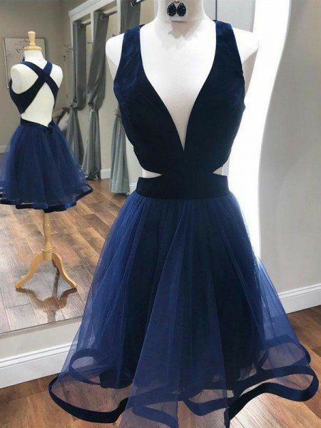 Navy Short Graduation Dress on Luulla