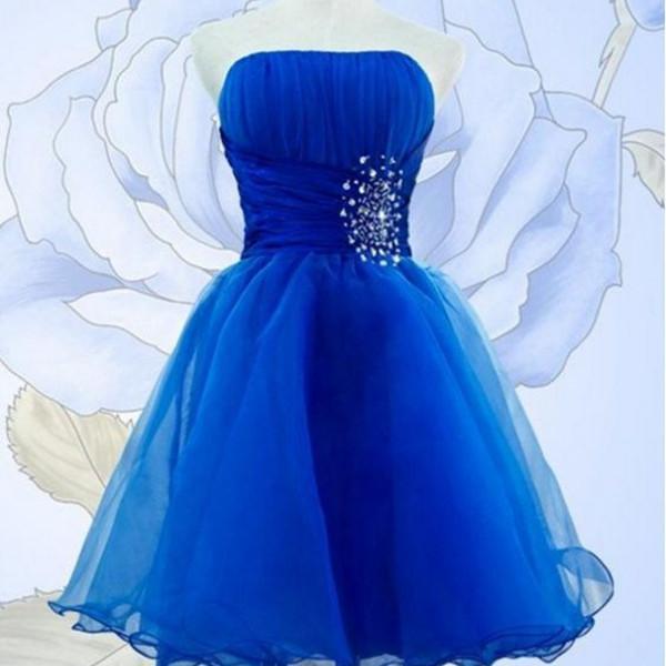 Strapless Royal Blue Birthday Hoco Party Dress Homecoming on Luulla