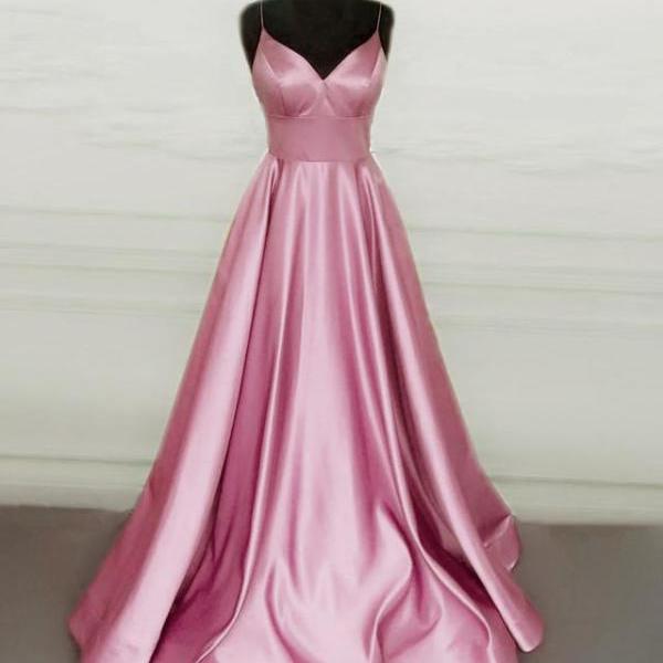 Simple Long Prom Dresses Floor Length Formal Occasion Evening Gowns on ...