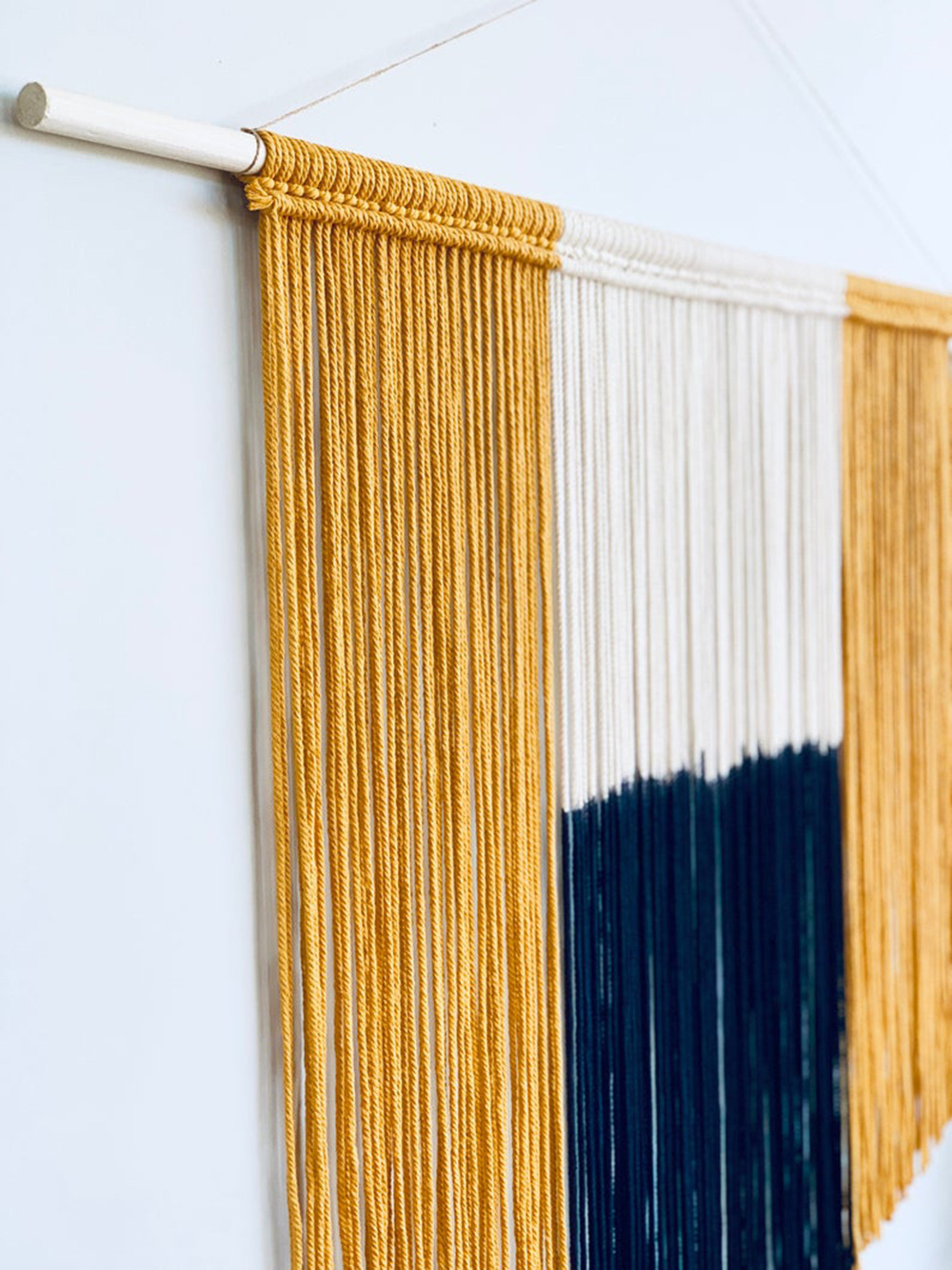 Boho Three Tone Macrame Wall Hanging on Luulla