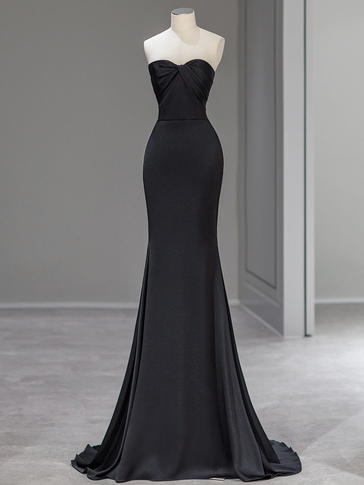 Sweetheart Black Simple Evening Dress on Luulla