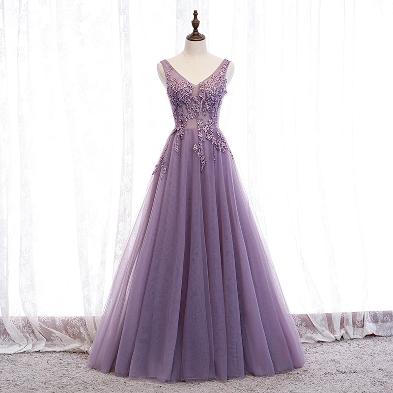 V Neck Floor Length Long Evening Gown Formal Dress on Luulla