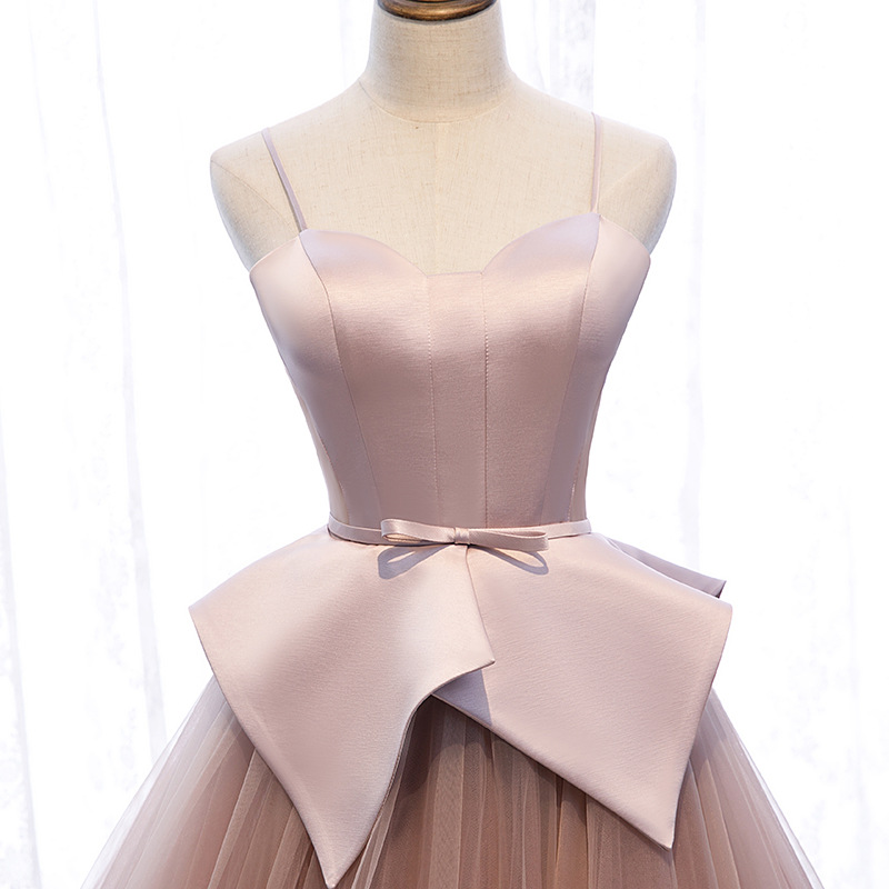 Spaghetti Strap Long Formal Dress With Court Train on Luulla