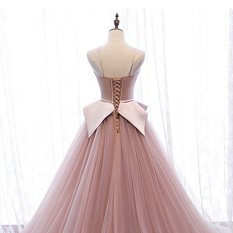 Spaghetti Strap Long Formal Dress With Court Train on Luulla