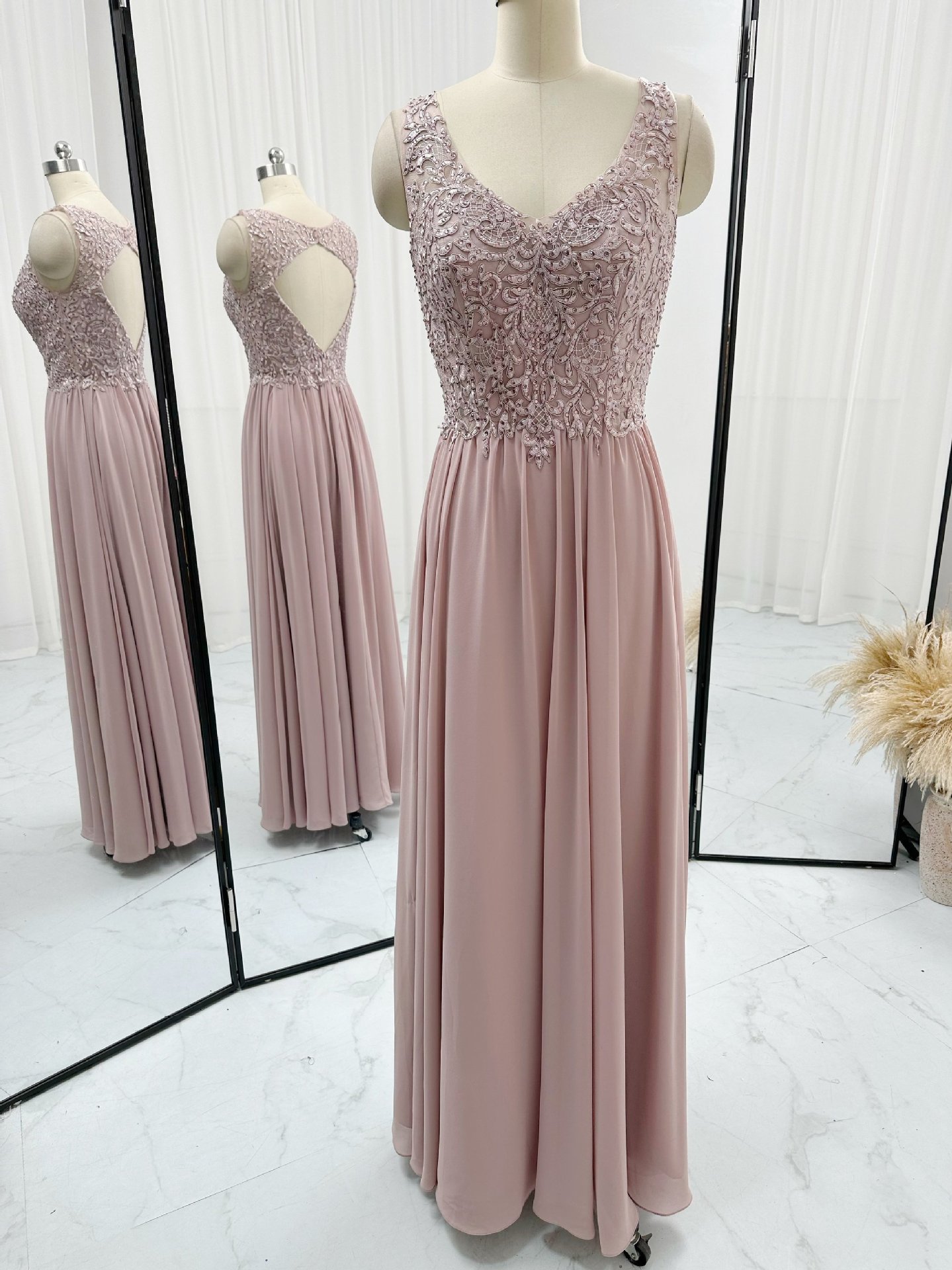 Floor Length Chiffon Long Prom Dress on Luulla