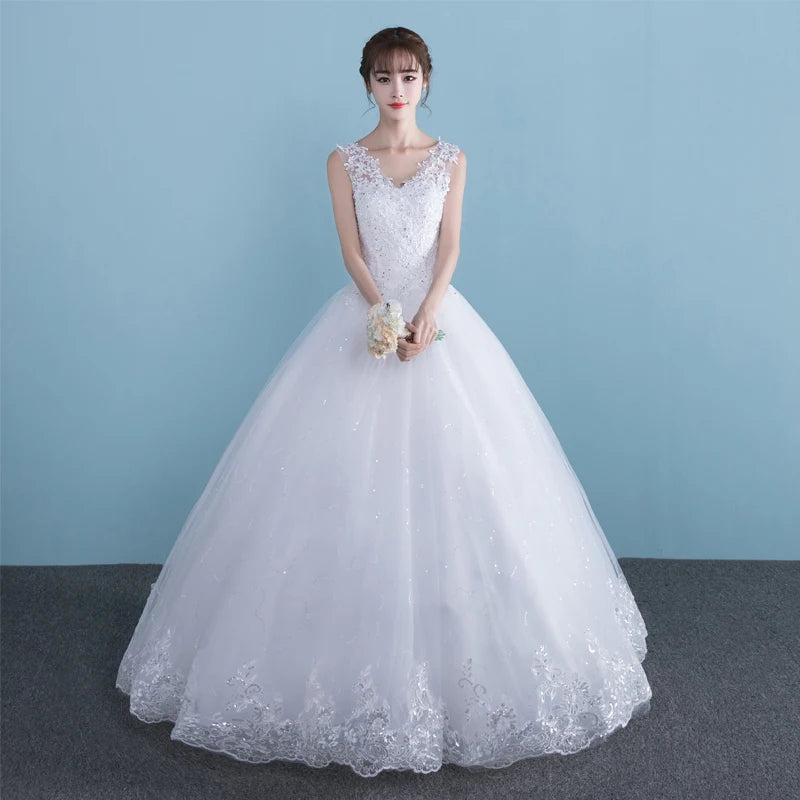 Elegant Lace Princess Ball Gown Wedding Dress on Luulla