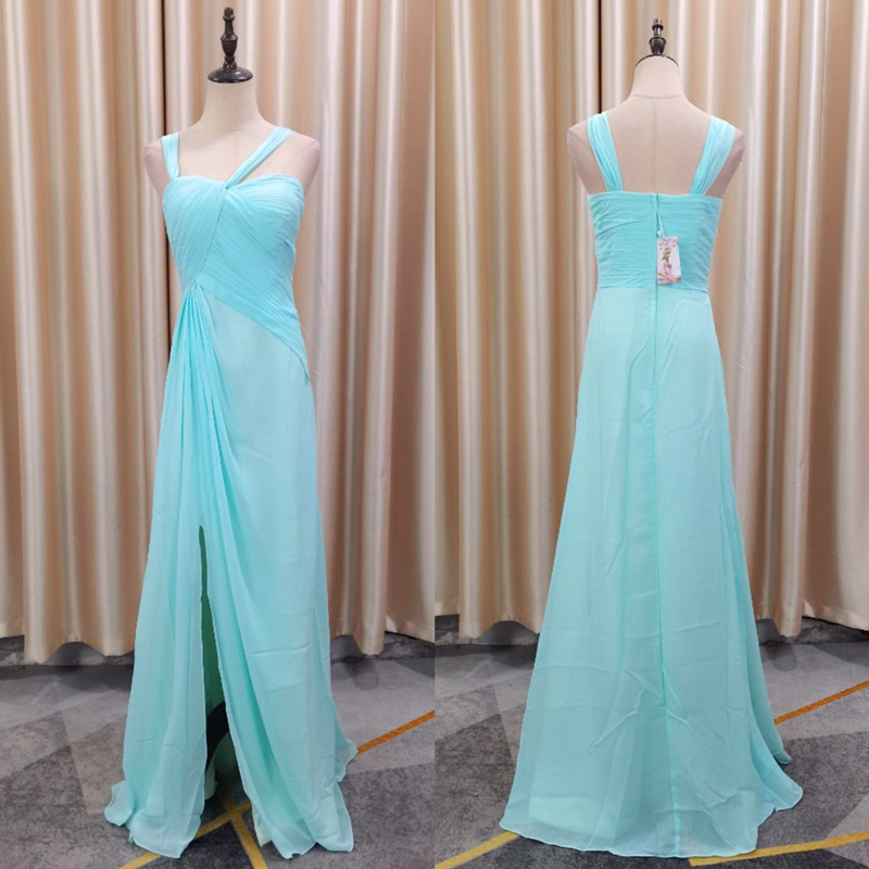 Long Chiffon Pageant Dress Formal Gown With Slit on Luulla