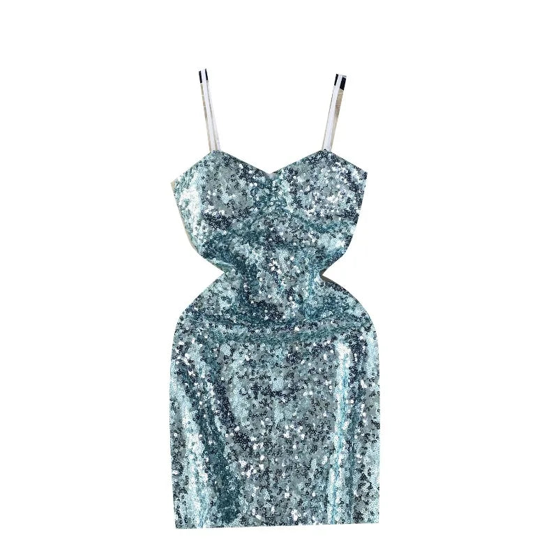 Sparkling Purple Sequin Party Dress For Women on Luulla