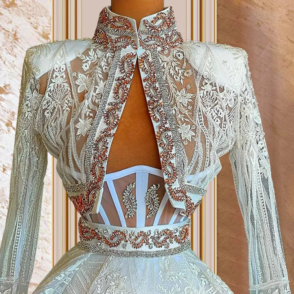 Exquisite Lace Embellished Sheer Dress For Women on Luulla