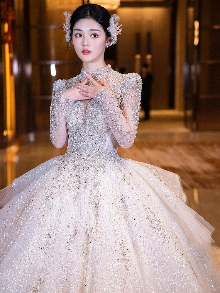 Sparkling Crystal-embellished Bridal Gown For Weddings on Luulla